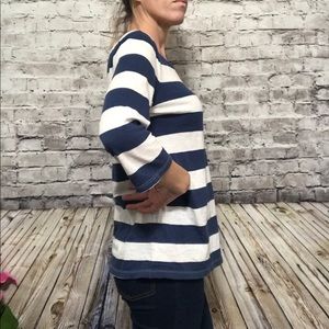 LOFT | Tops | Loft Sun Washed Bateau Striped Tee Size Med | Poshmark